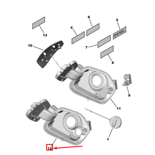 PEUGEOT 208 MK2 P21 Fuel Tank Filler Unit 9823289380 NEW GENUINE on OnBuy