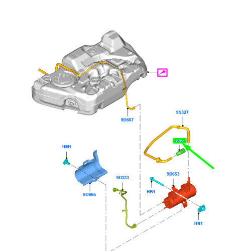 FORD MONDEO MK5 Fuel Vapour System Hose Cap DU5A-9A089-AA 5304427 NEW ...