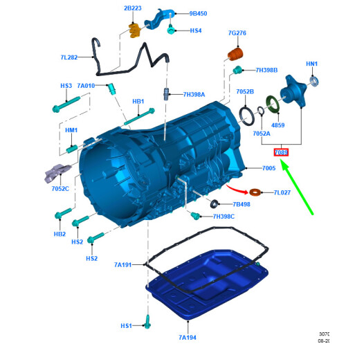 FORD RANGER T6 MK1 Transmission Flange FB3P-7A021-AC 5303073 NEW ...