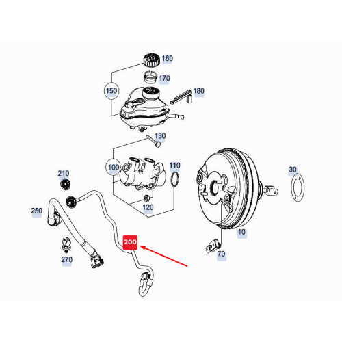 MERCEDES-BENZ GLE W167 Brake Booster Vacuum Line A1674300029 NEW ...