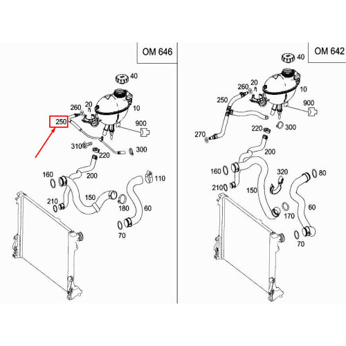 MERCEDES-BENZ E Cabrio A207 Reservoir Vent Hose A2045010325 NEW GENUINE ...