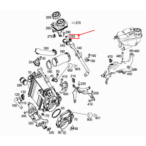 MERCEDES-BENZ E W213 Expansion Reservoir Vent Line A1772000058 NEW ...