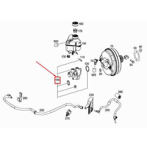 MERCEDES-BENZ S W222 Master Brake Cylinder A2224300001 NEW GENUINE on OnBuy