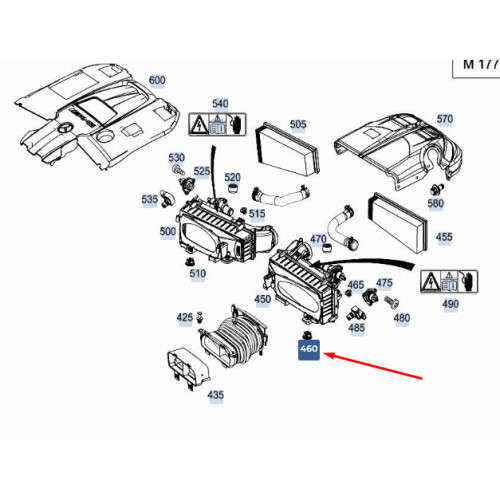 MB GLE W167 Air Filter Housing Bottom Elastomer Bearing A1770940600 NEW ...