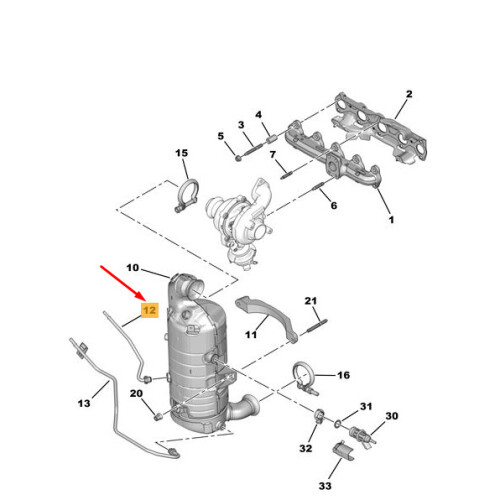 CITROËN C3 MK3 SX Particle Filter Pressure Pipe 9813303980 NEW GENUINE ...