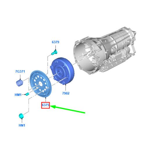 FORD RANGER T6 MK1 Flywheel And Ring Gear Assy 2287767 AB3P-6375-DA NEW ...