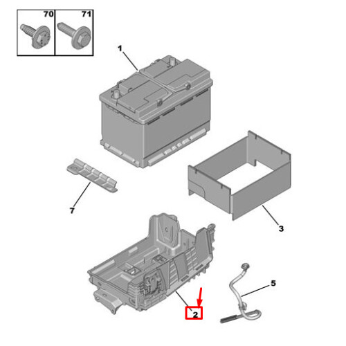 PEUGEOT 208 MK2 P21 Battery Tray 9823533180 NEW GENUINE on OnBuy