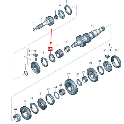 VOLKSWAGEN CRAFTER 2F MK1 6th Gear Clutch Body 0B7311355 NEW GENUINE on ...