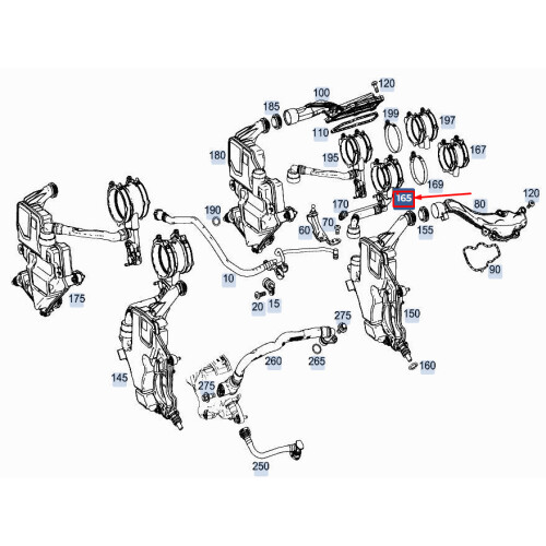 MERCEDES-BENZ E W213 Left Engine Vent Line A1770101502 NEW GENUINE on OnBuy