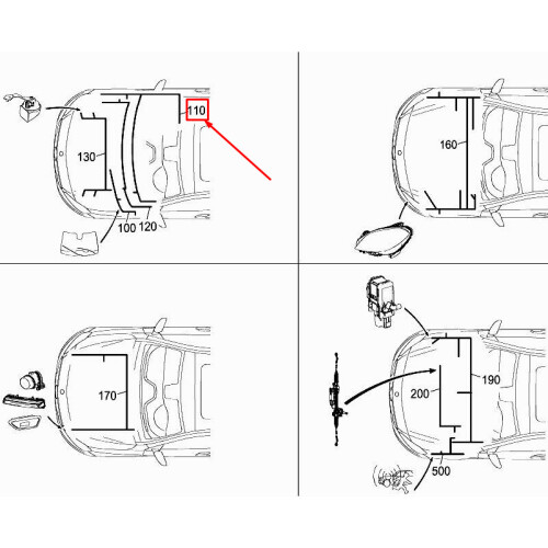 MERCEDES-BENZ A W176 Radar Sensor Wiring Harness A1765405108 NEW ...