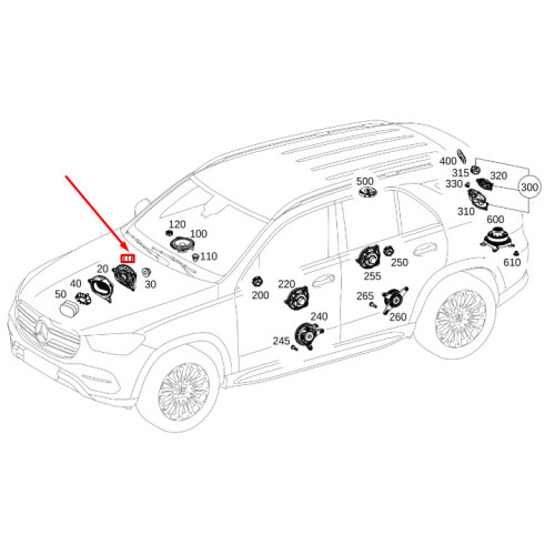 MERCEDES-BENZ GLE W167 Front Left Legroom Speaker A1678203600 NEW ...