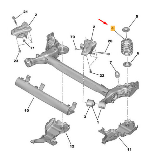 PEUGEOT 208 MK1 A9 Rear Suspension Spring 9807836480 NEW GENUINE on OnBuy