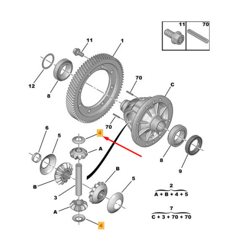 PEUGEOT 208 MK1 Gearbox Diff Planet Gear Cup 311024 NEW GENUINE on OnBuy