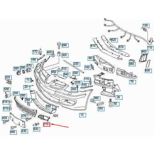 MERCEDES-BENZ SLK R171 Front Left Grille Cover A1718800524 NEW GENUINE ...