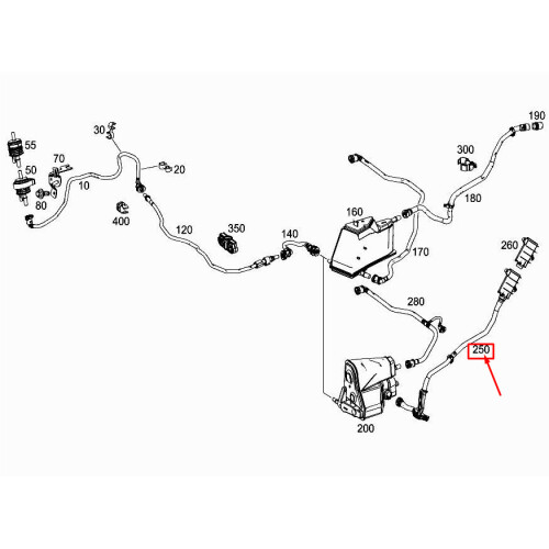 MERCEDES-BENZ A W177 Activated Charcoal Filter Vent Line A2474700600 ...
