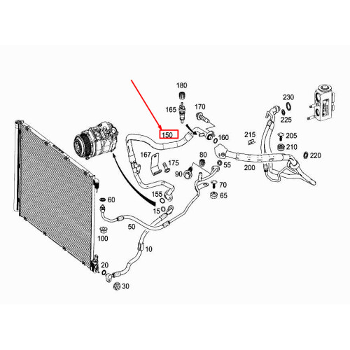 MERCEDES-BENZ S W222 A/C Refrigerant Line A2228300702 NEW GENUINE on OnBuy