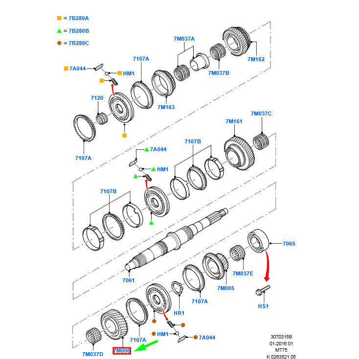 FORD RANGER T6 MK1 Reverse Cone And Gear Assy 1714175 NEW GENUINE on OnBuy