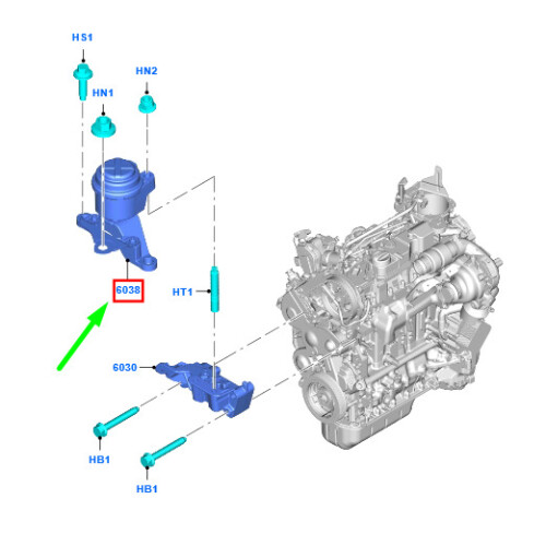 FORD MONDEO MK5 Engine Front Support Bracket 1859266 DS73-6F012-FD NEW ...