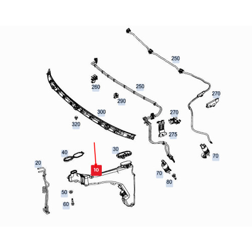 MERCEDES-BENZ GLE W167 Front Windscreen Washer Reservoir A1678690200 ...