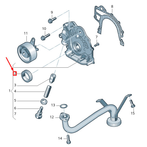 VOLKSWAGEN CRAFTER 2F MK1 Oil Pump Radial Shaft Seal 054115147B NEW ...