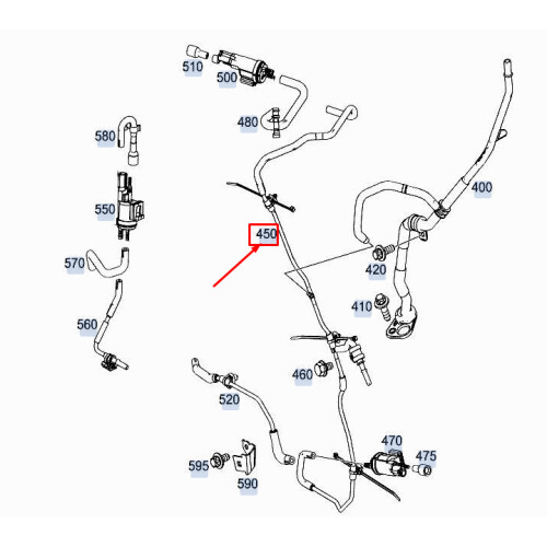 MERCEDES-BENZ GLE W167 Engine Vacuum Line A6540705732 NEW GENUINE on OnBuy