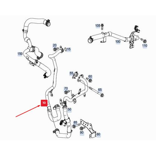 MERCEDES-BENZ GLE W167 Engine Coolant Line A6542032901 NEW GENUINE on OnBuy