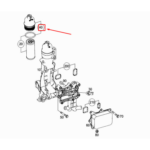 MERCEDES-BENZ C W205 Oil Filter Housing Cap A6261840100 NEW GENUINE on ...