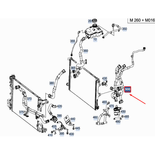 MERCEDES-BENZ A W177 Engine Coolant Line A1775010102 NEW GENUINE on OnBuy