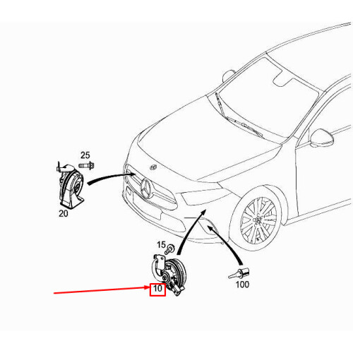 MERCEDES-BENZ A W177 Left Side Horn A2475407320 NEW GENUINE on OnBuy