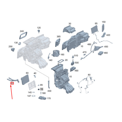 MERCEDES-BENZ GLE W167 Heat Exchanger Pipe Kit RHD A1678305602 NEW ...