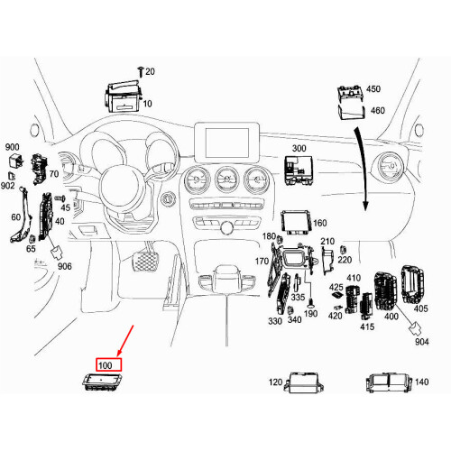 MERCEDES-BENZ C W205 Pneumatic Suspension Control Unit A2229009811 NEW ...