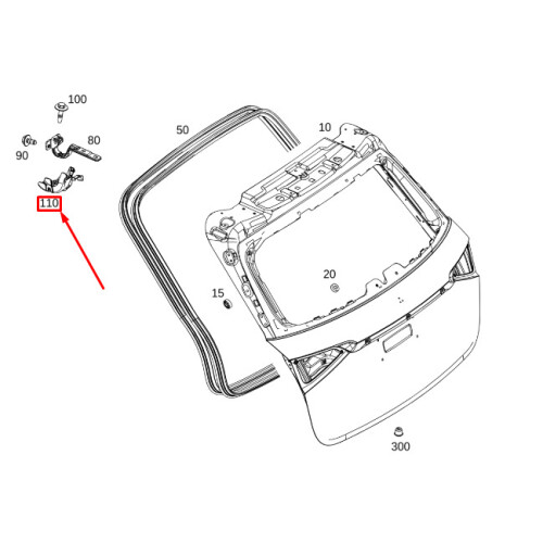 MERCEDES-BENZ GLE W167 Rear End Door Left Hinge Bracket A1675463701 NEW ...