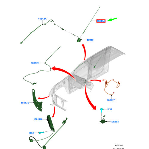 FORD RANGER T6 MK1 Aerial Rod 2266356 HB3T-18A886-AA NEW GENUINE on OnBuy