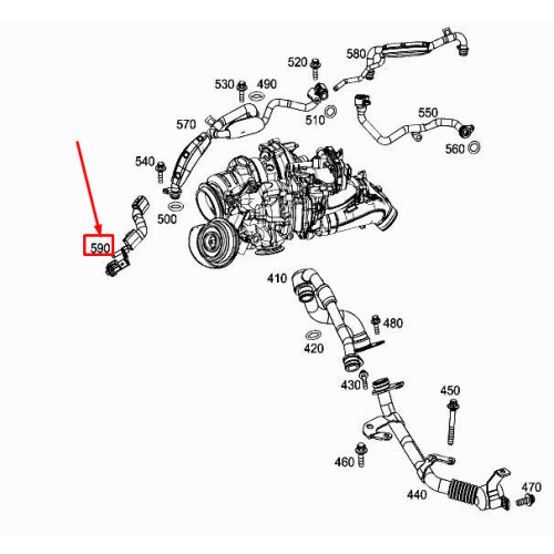 MERCEDES-BENZ GLE W167 Engine Vent Line A6542002500 NEW GENUINE on OnBuy