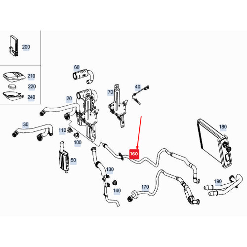 MERCEDES-BENZ GLE W167 Engine Heater Hose A1678308503 NEW GENUINE on OnBuy