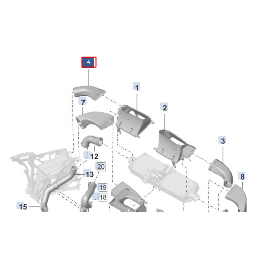 PORSCHE 911 992 Carrera Right Lower Air Guide 992129510A NEW GENUINE on ...