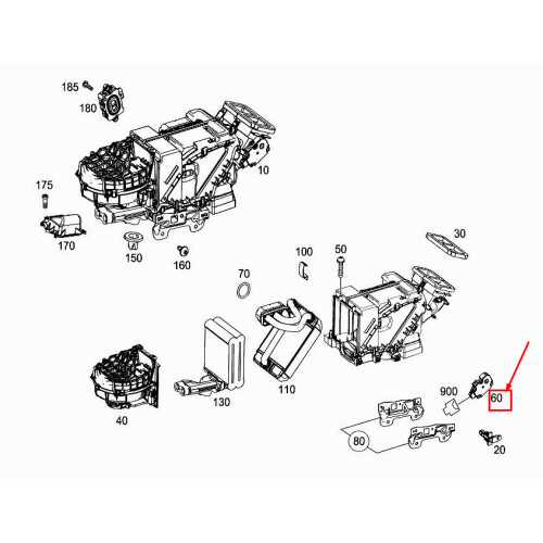 MERCEDES-BENZ S W222 Evaporator Flap Stepper Motor A2219062500 NEW ...