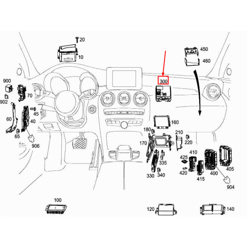 MERCEDES-BENZ C W205 Air Conditioner Control Unit A2059007521 NEW ...