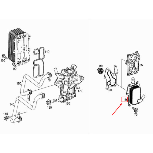 MERCEDES-BENZ GLC X253 Engine Oil Cooler A2741880201 NEW GENUINE on OnBuy