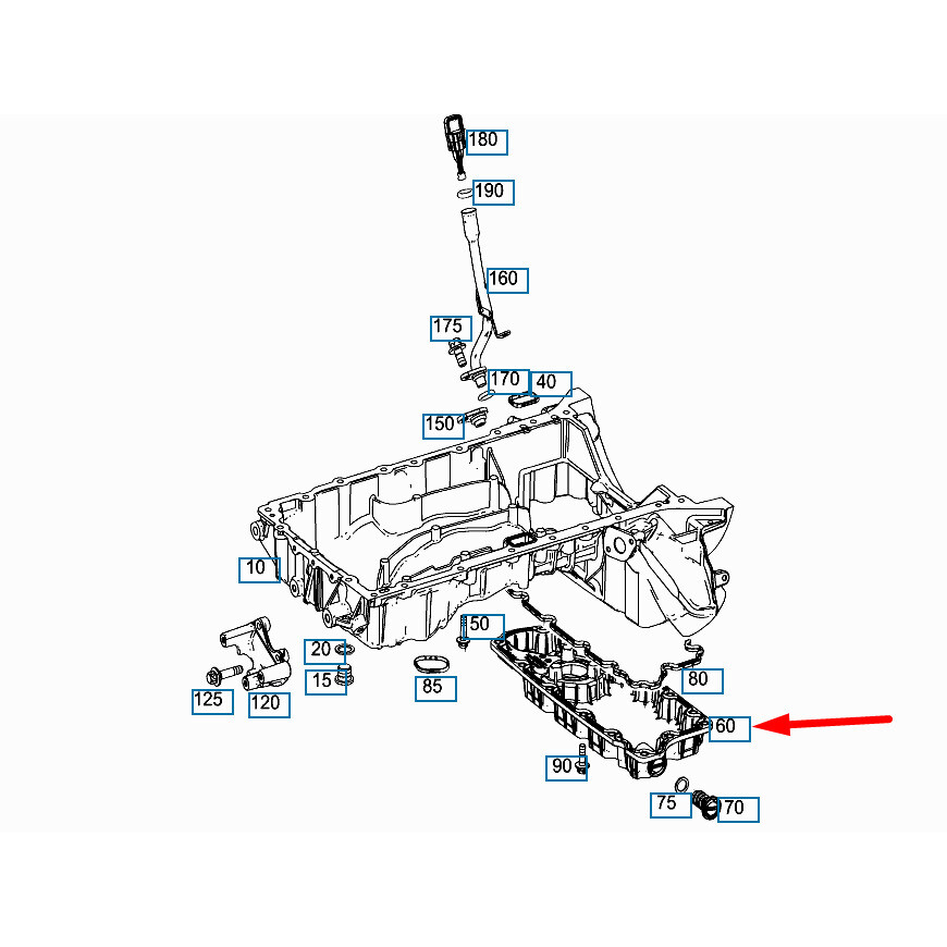 MERCEDES-BENZ E-CLASS W213 Oil Pan Lower Part A1770100000 New Genuine ...