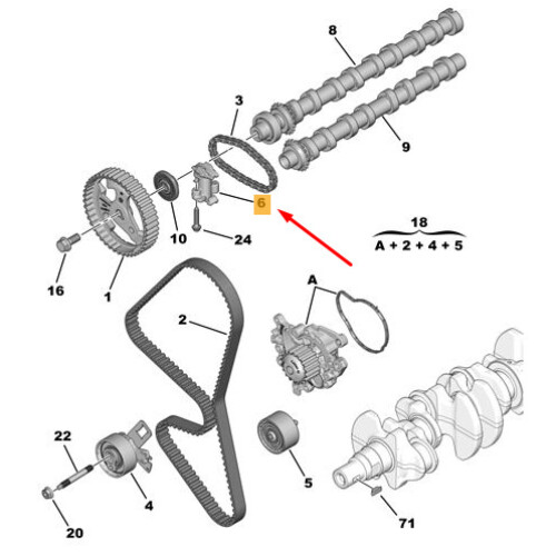CITROËN C3 MK3 SX Chain Timing Tensioner 9830147280 NEW GENUINE on OnBuy