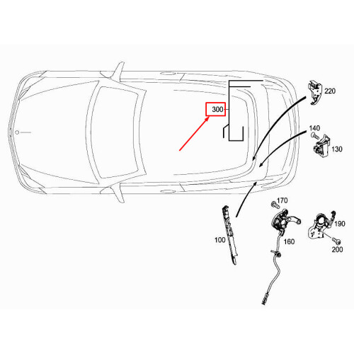 MERCEDES-BENZ E Cabrio A207 Folding Top Case Harness A2074409805 NEW ...
