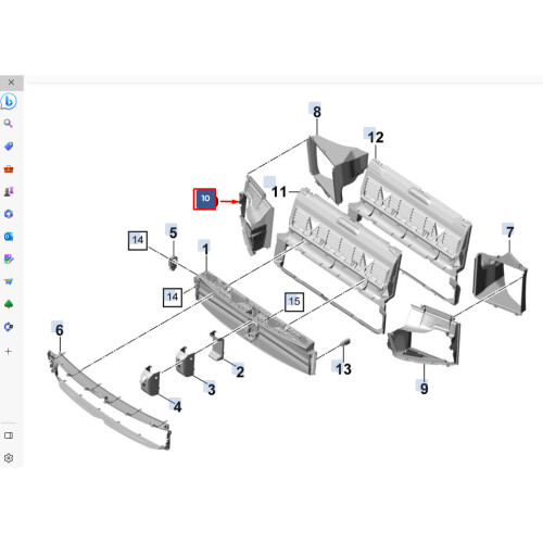 PORSCHE PANAMERA 971 Radiator Right Air Guide 971121334F NEW GENUINE on ...