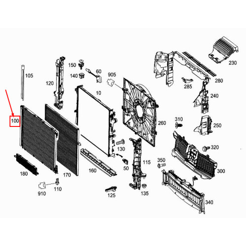 MERCEDES-BENZ S W222 A/C Cooling Radiator A0995002154 NEW GENUINE on OnBuy