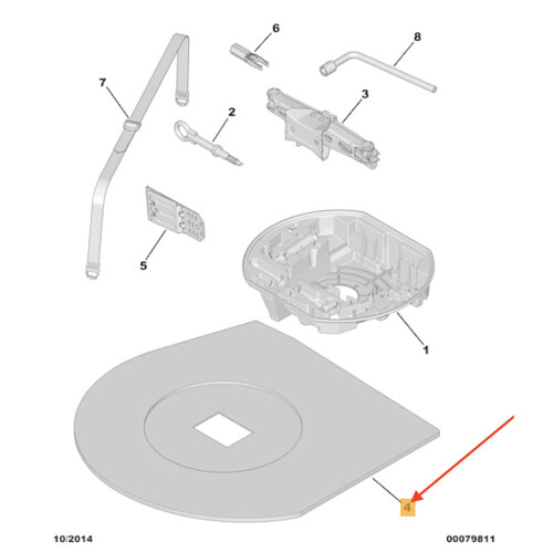 PEUGEOT 508 Spare Wheel Section Shim 7467TE NEW GENUINE on OnBuy