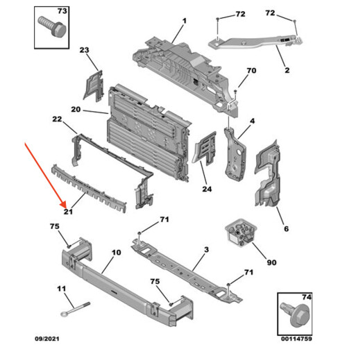 CITROËN BERLINGO B9 Air Inlet Module Sealing 9820997280 NEW GENUINE on ...