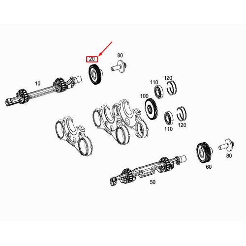 MERCEDES-BENZ GLE W167 Right Differential Pinion A6540301000 NEW ...