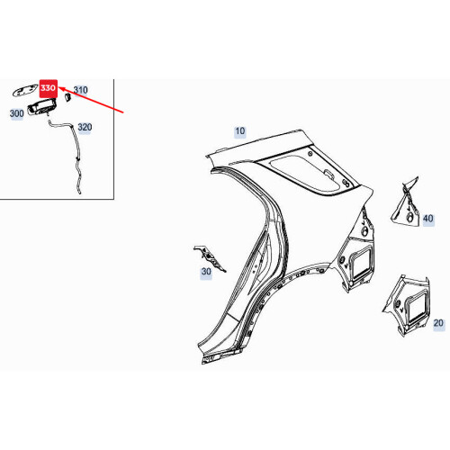 MERCEDES-BENZ GLE W167 Fuel Tank Flap A1677570800 NEW GENUINE on OnBuy