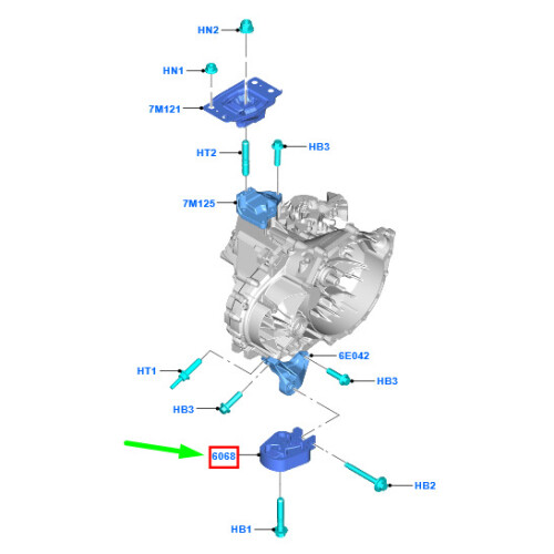 FORD MONDEO MK5 Transmission Torque Restrictor G2G3-6P082-AB 2116784 ...