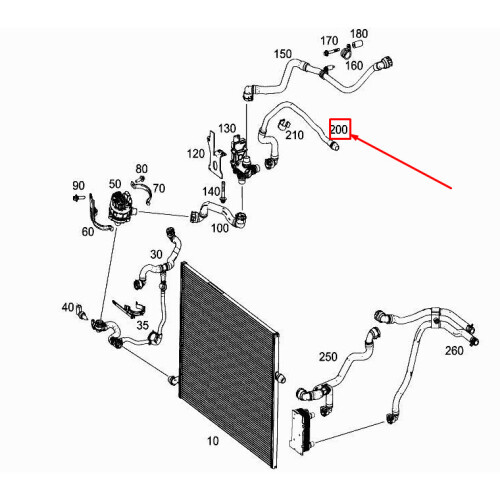 MERCEDES-BENZ GLC X253 Engine Coolant Pipe A2535000500 NEW GENUINE on OnBuy